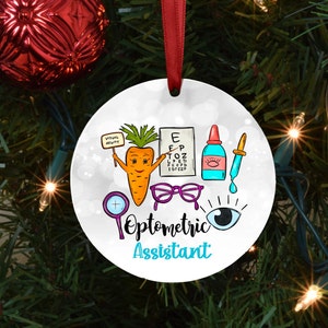 Personalized Optical Assistant Christmas Ornament, Optician Assistant ...