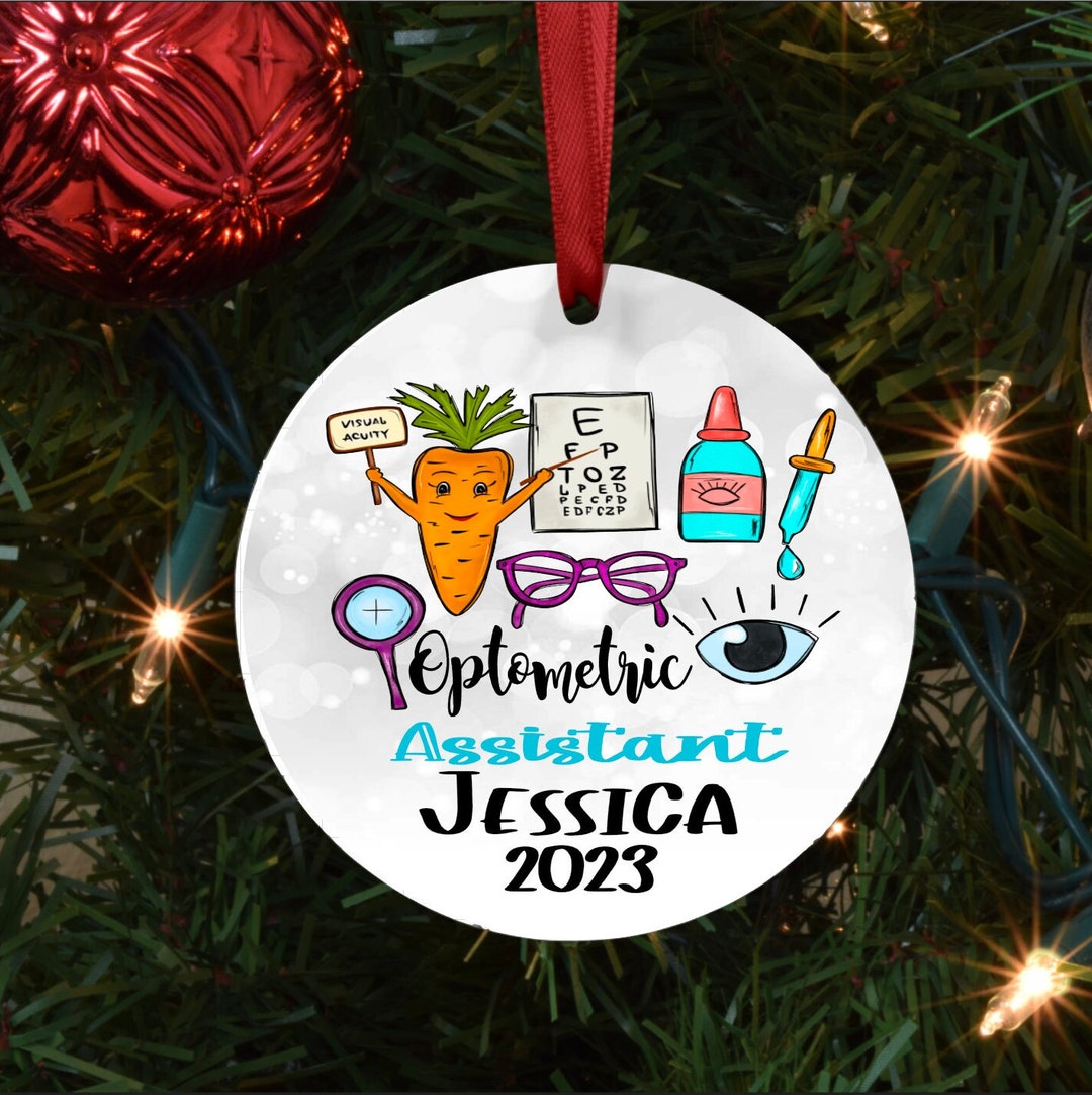Personalized Optical Assistant Christmas Ornament, Optician Assistant ...