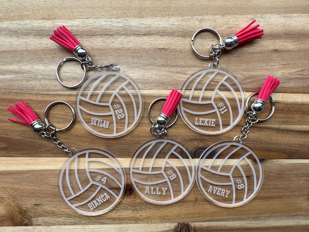 Volleyball Personalized Gift, Volleyball Keychain, Team Gift, Senior ...