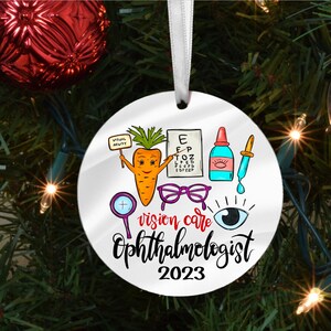Optometrist Gift, Eye Doctor Christmas Ornament, Vision Doctor ...