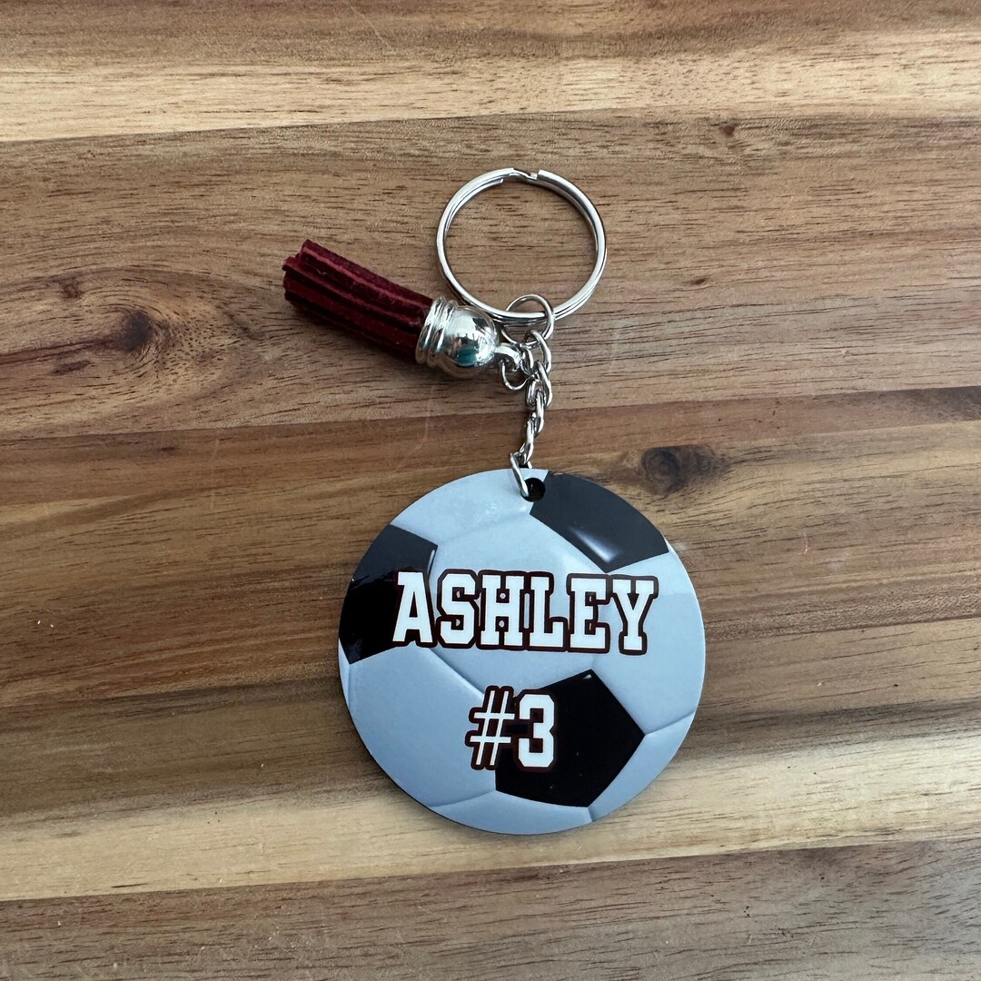 Personalized Soccer Keychain for Team, Senior Night Gift, Bag Tag, Boys ...