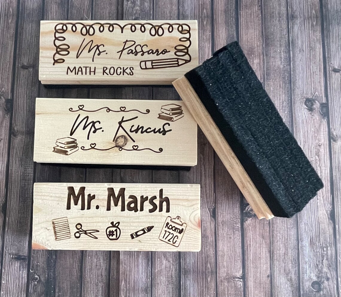 Personalized Whiteboard Eraser Chalkboard Eraser Teacher - Etsy
