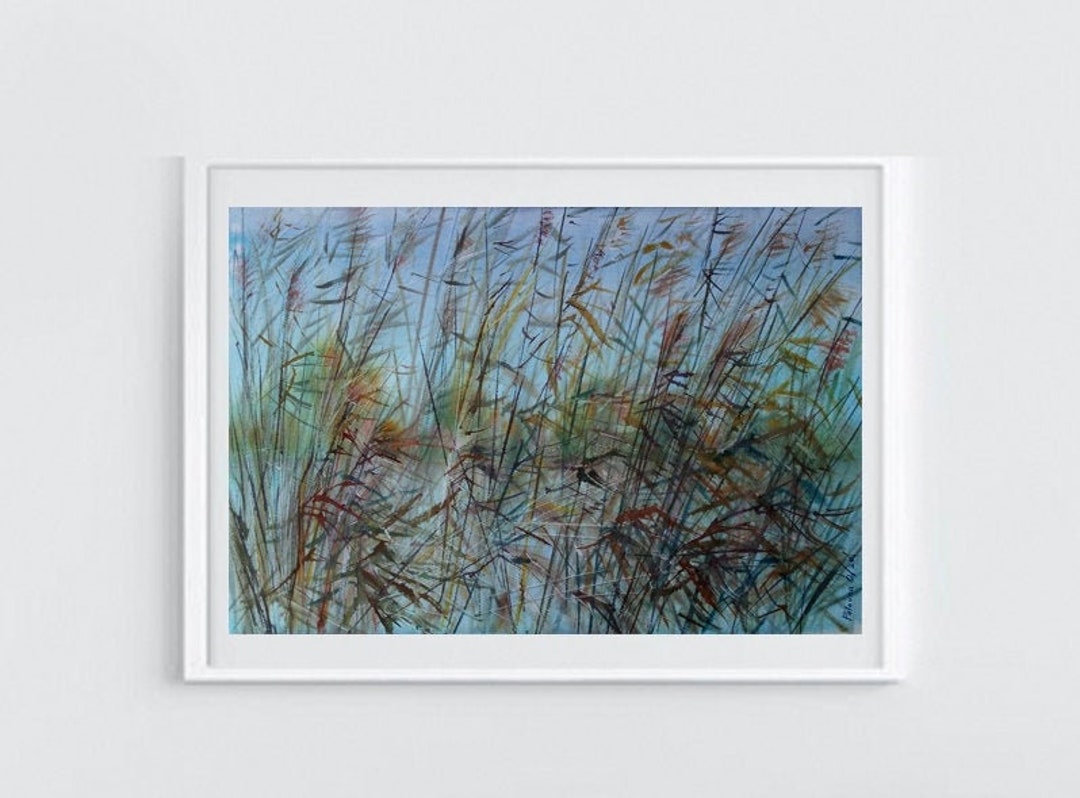 Watercolor Reeds for Instant Download. Digital, Art Print - Etsy