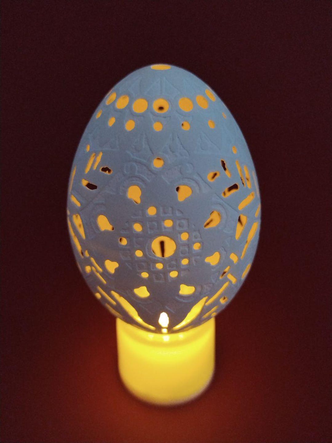 Lamp Easter Egg, Carved Goose Egg, Lighting Goose Egg Lamp, Easter ...