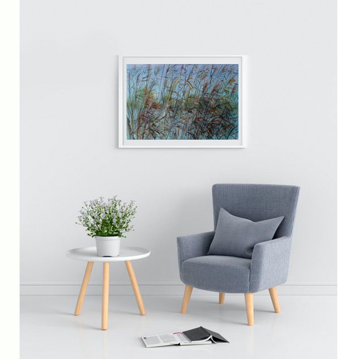 Watercolor Reeds for Instant Download. Digital Art Print - Etsy UK