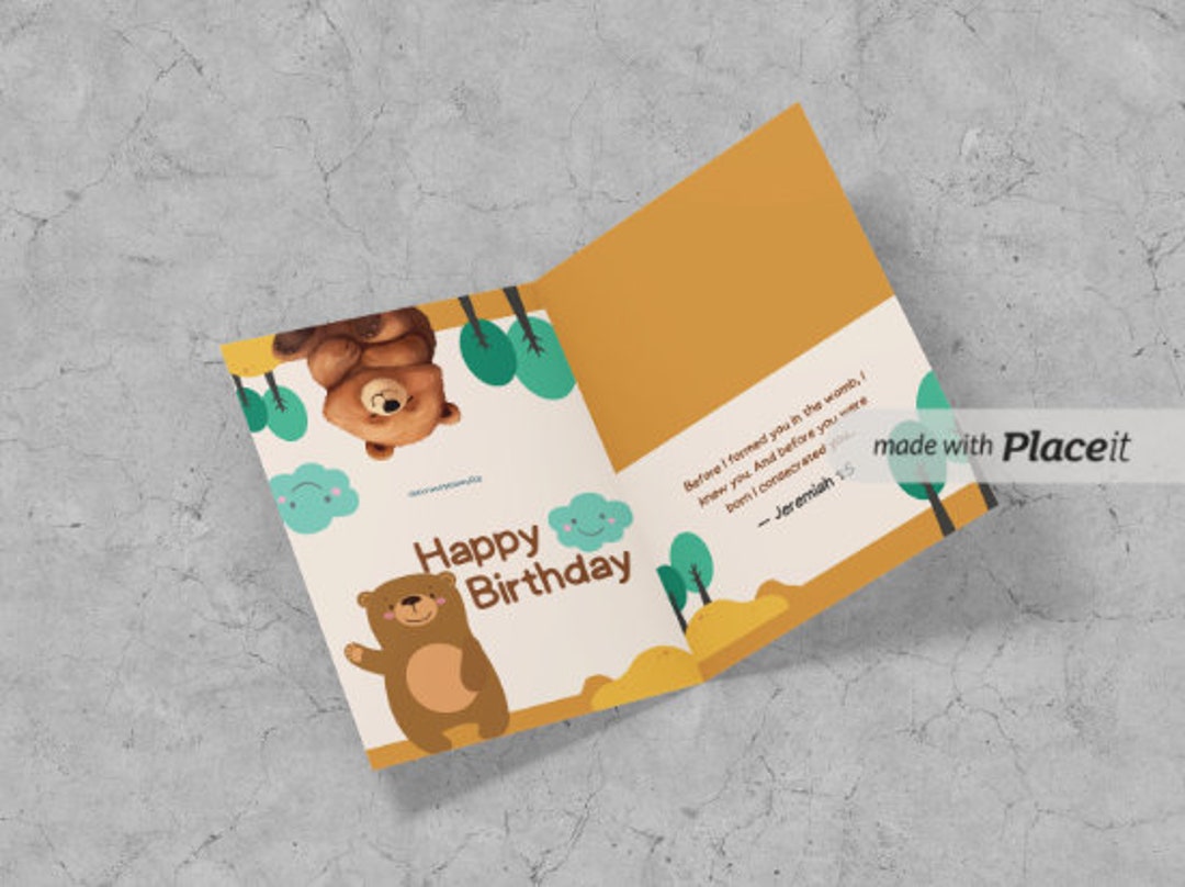 Happy Birthday Folded Cards, Kids Folded Cards, Greetings, for ...