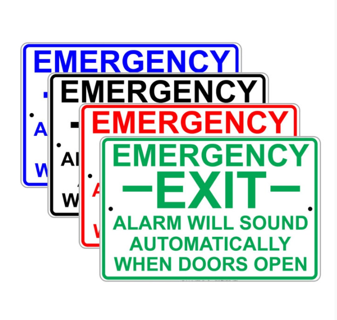 Emergency Exit Alarm Will Sound Automatically When Doors Open Alert ...