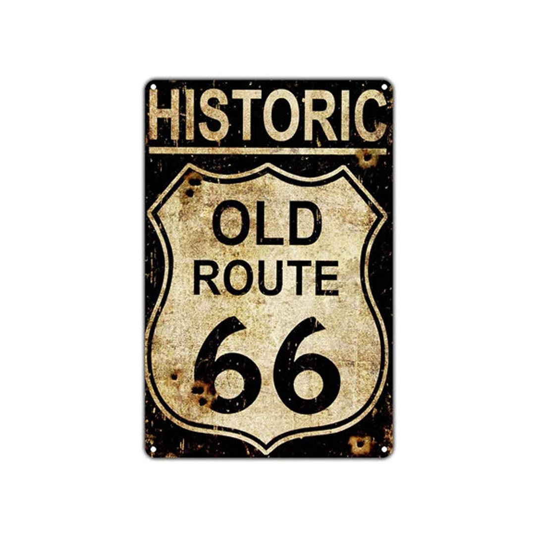 Historic Old Route 66 Highway Sign, Aluminum Sign, Ships to US Only,bar ...