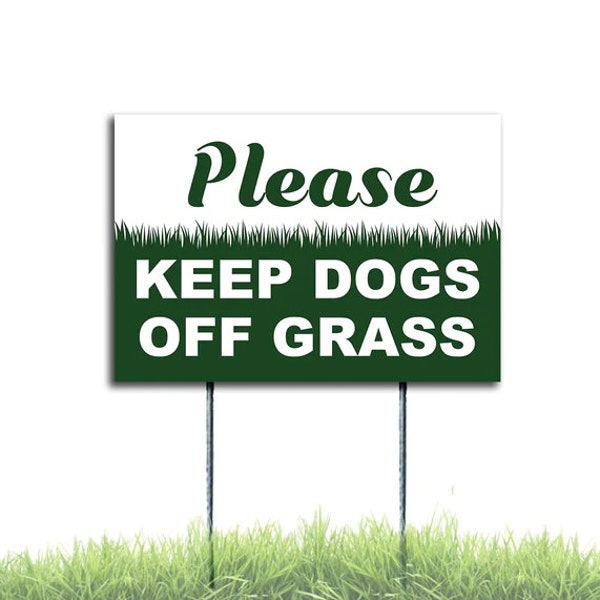 Keep Dog off Grass Sign - Etsy