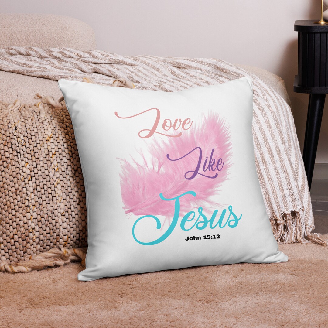 Love Like Jesus Basic Throw Pillow, Ships to US Only, 18x18,digital Print Pillow, Gift for ...