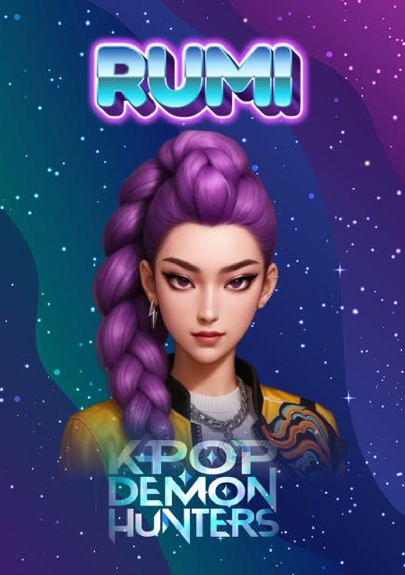 Huntrix K-pop Demon Hunters Notebook – Mira, Rumi & Zoey Anime Journal ...