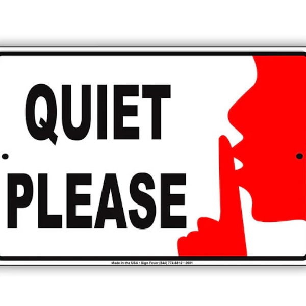 Quiet Please Sign - Etsy