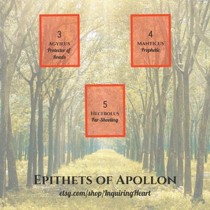 Apollon Downloadable Tarot Spread - God - Greek - Sun - Healing - Music ...