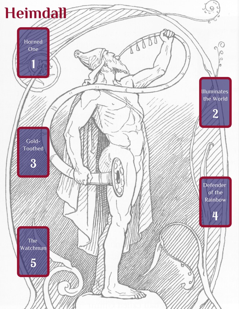 Heimdall Downloadable Tarot Spread - Norse Deity - God - Watchman ...