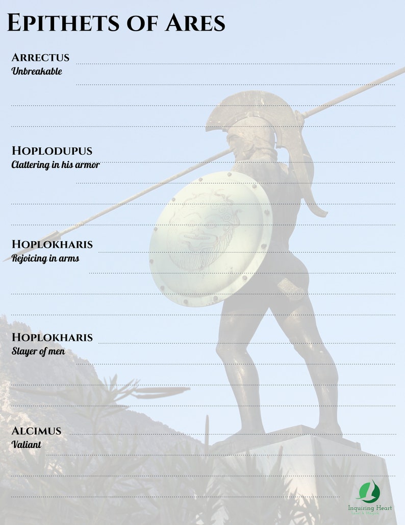 Ares Downloadable Tarot Spread - War - God - Battle - Greek - Hellenic ...