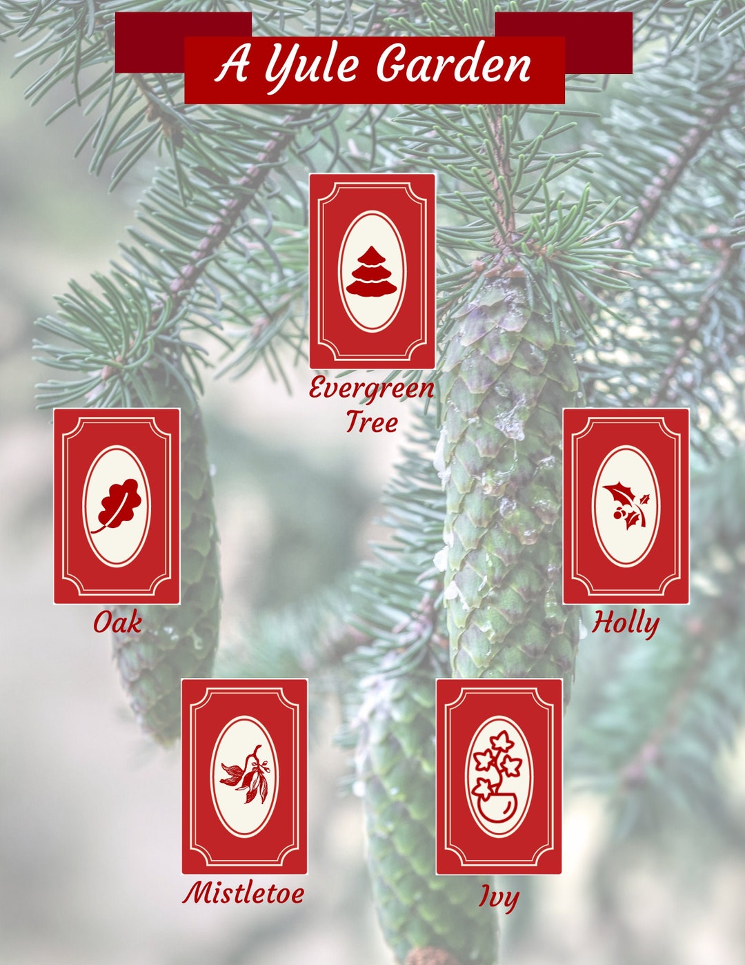 Yule Tarot Spread: A Midwinter Garden - Winter Solstice - Card Layout ...