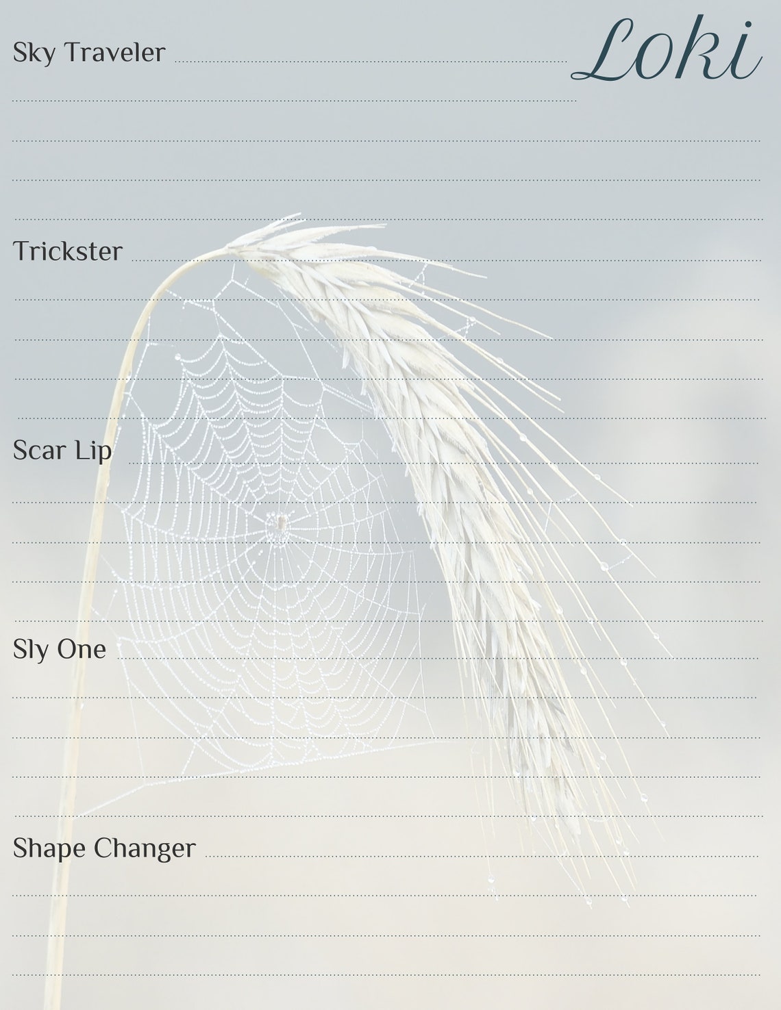 Loki Tarot Spread - Norse Deity - Jotun - Giant - Trickster - Printable ...