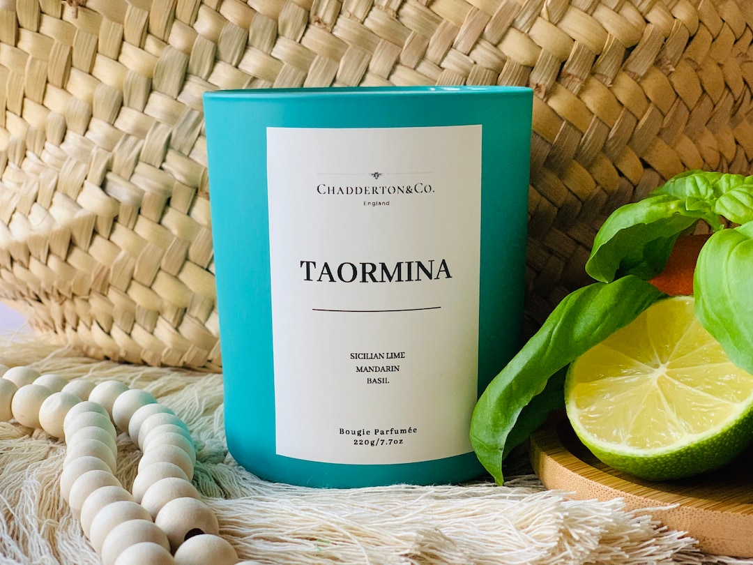 TAORMINA Sicilian Lime, Mandarin & Basil Soy Wax Candle Memory of ...