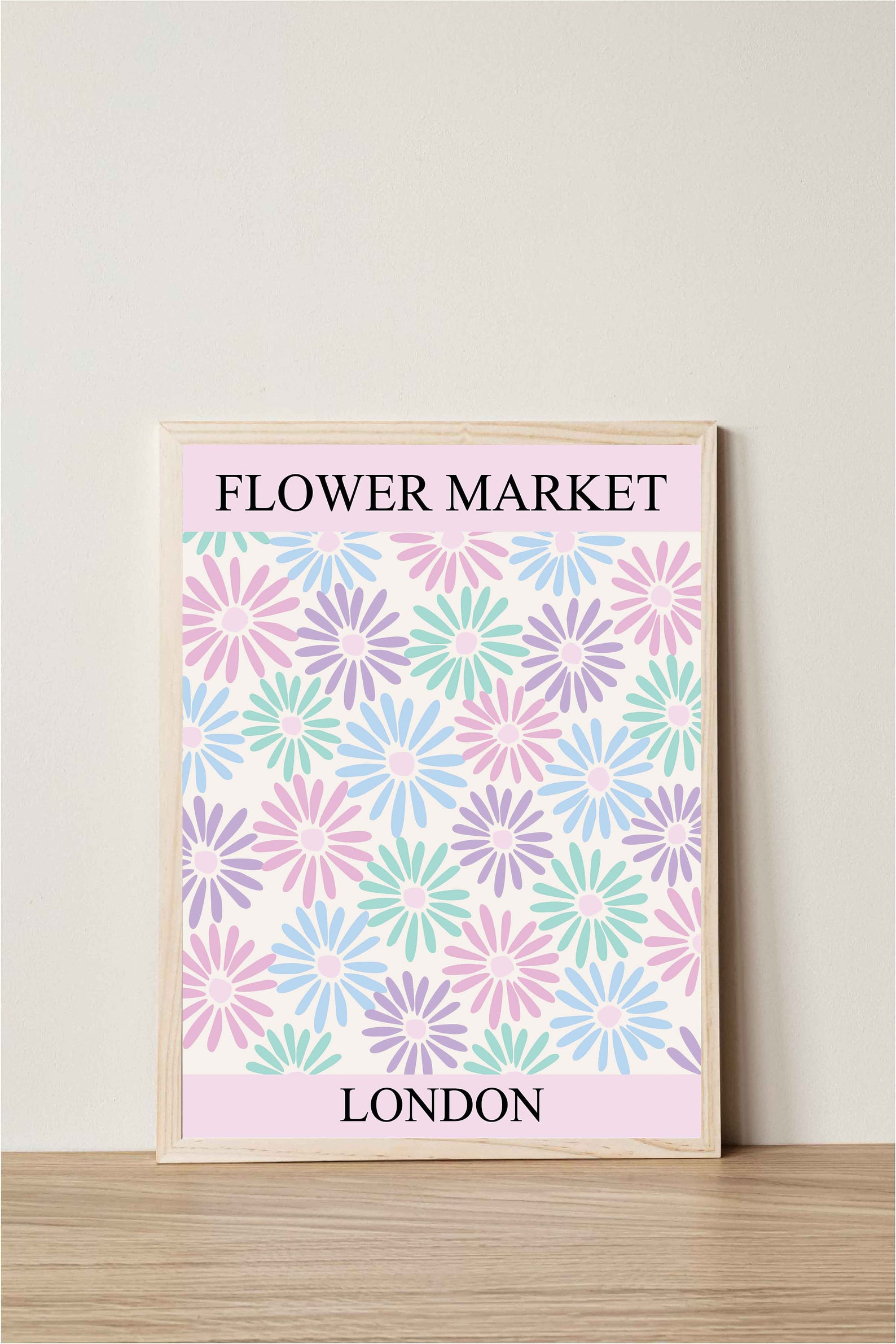 Flower Market Print, London Flower Market Poster, Printable Wall Art ...