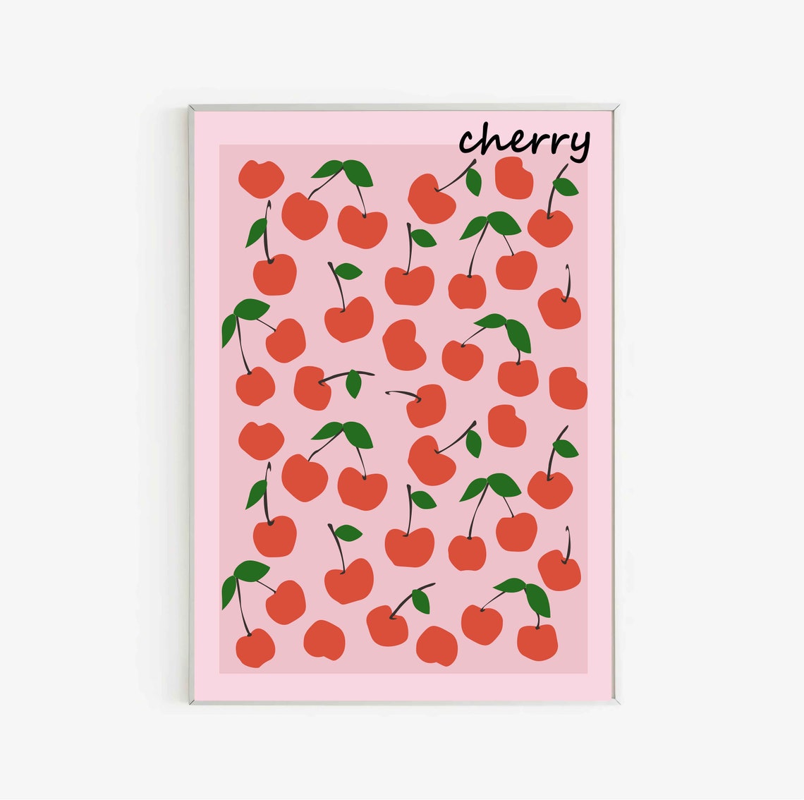 Fruit Poster Cherry Print Printable Wall Art Abstract Art - Etsy Sweden