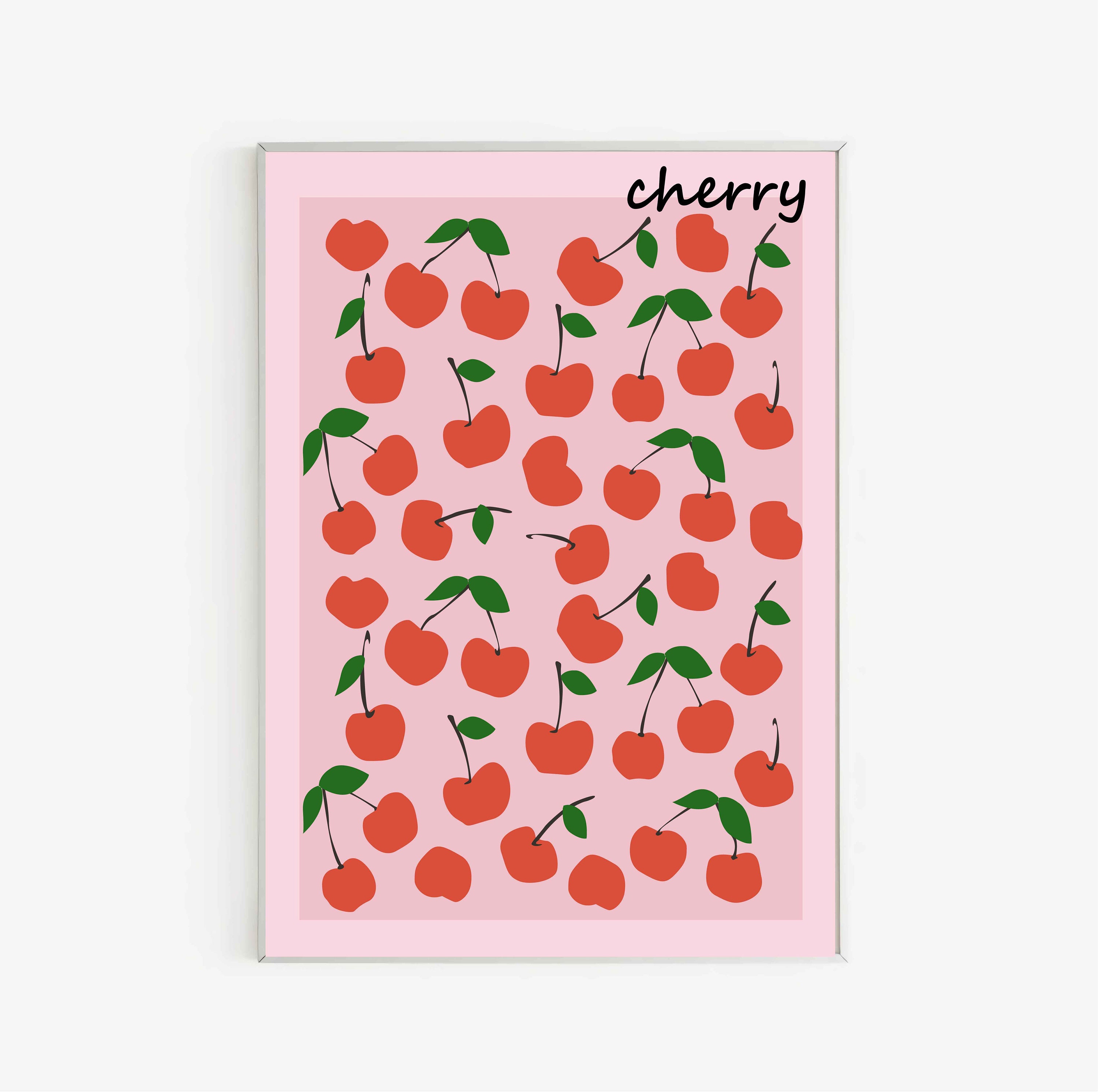 Fruit Poster Cherry Print Printable Wall Art Abstract Art - Etsy Sweden