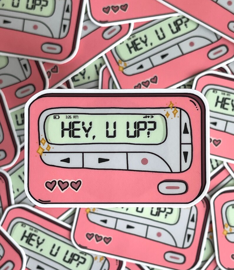 Hey, U Up? Pager Vinyl Sticker - Funny Nurse Gift Sticker - Etsy