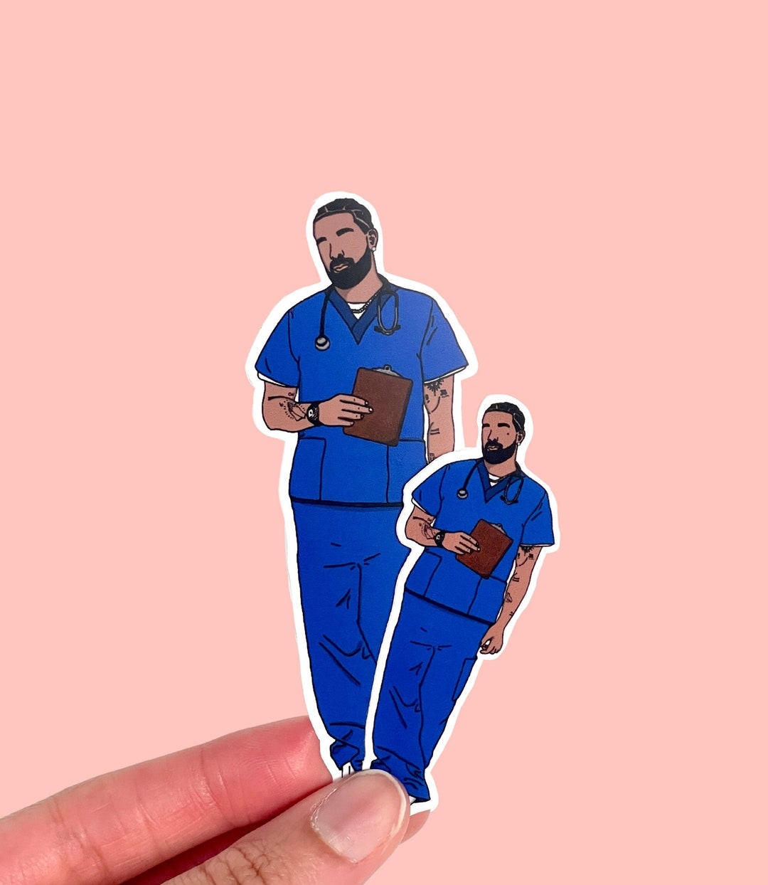 Drake Vinyl Sticker Nurse Sticker, Medical Sticker, Waterproof Sticker ...