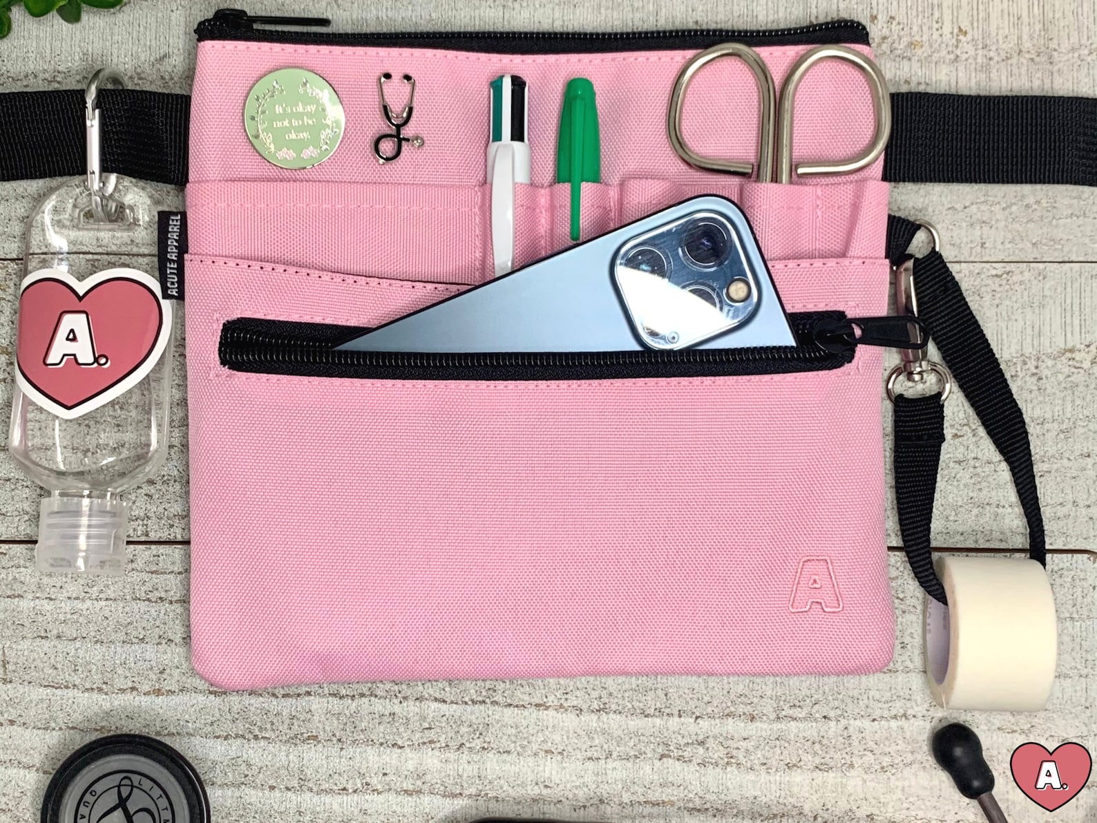 Pink Nurse Waist Pouch/ Nursing Pack/ Nurse Waist Bag/ Nursing - Etsy