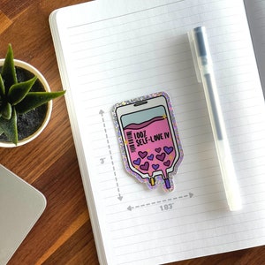 Self-love IV Glitter Sticker Nurse Sticker Medical - Etsy