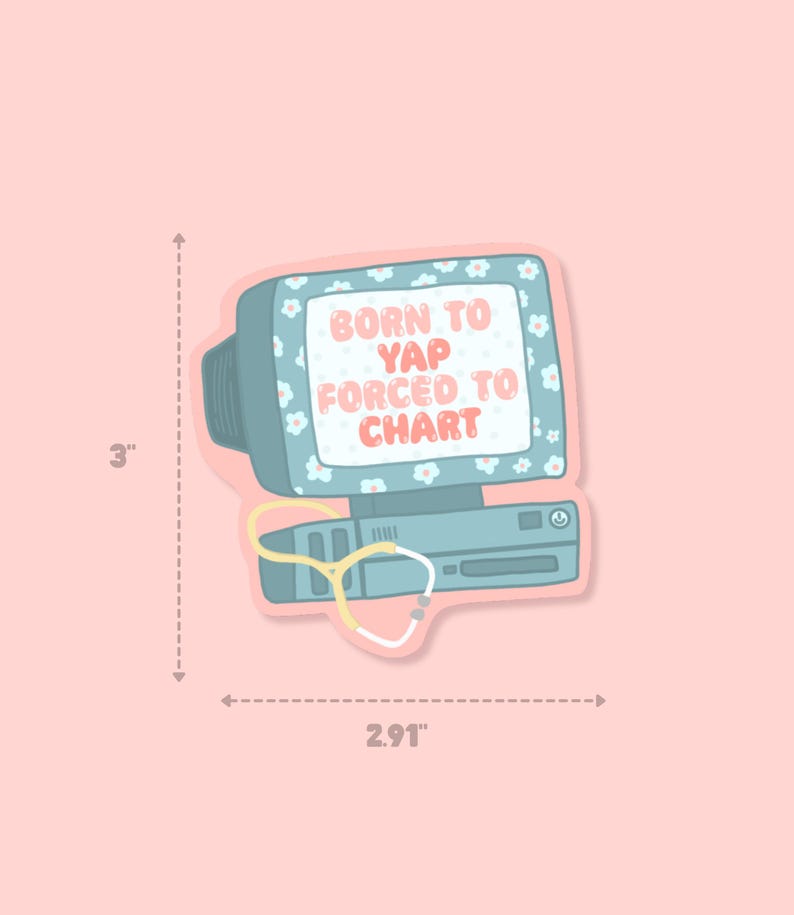 Funny Nurse Sticker: Born to Yap, Waterproof Vinyl Decal - Etsy