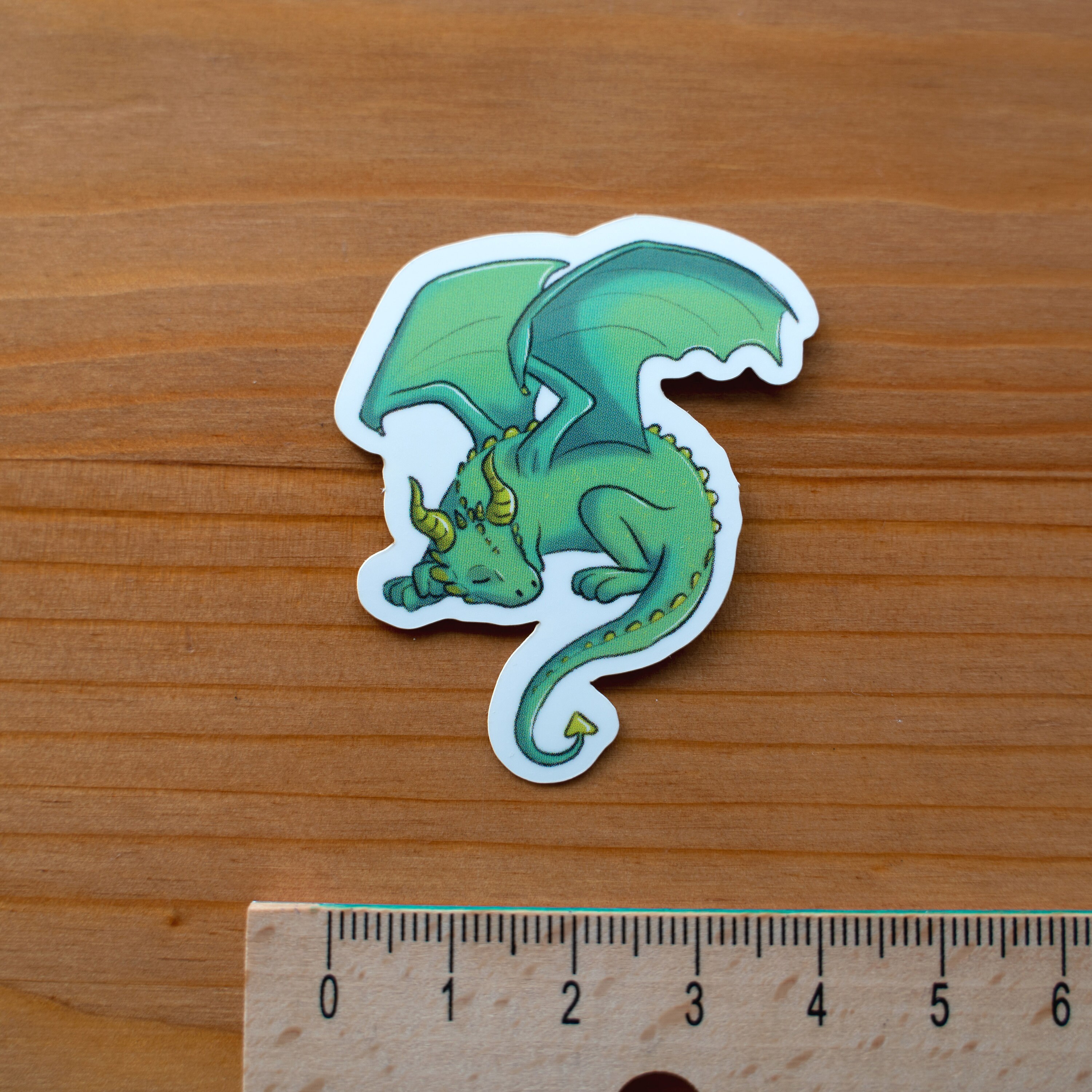 Cute tiny dragon vinyl sticker | Etsy