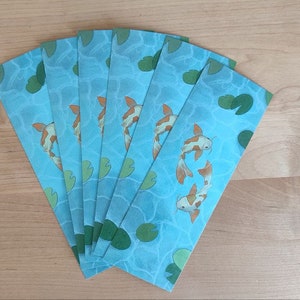 Cute Koi Fish Pond Bookmark - Etsy