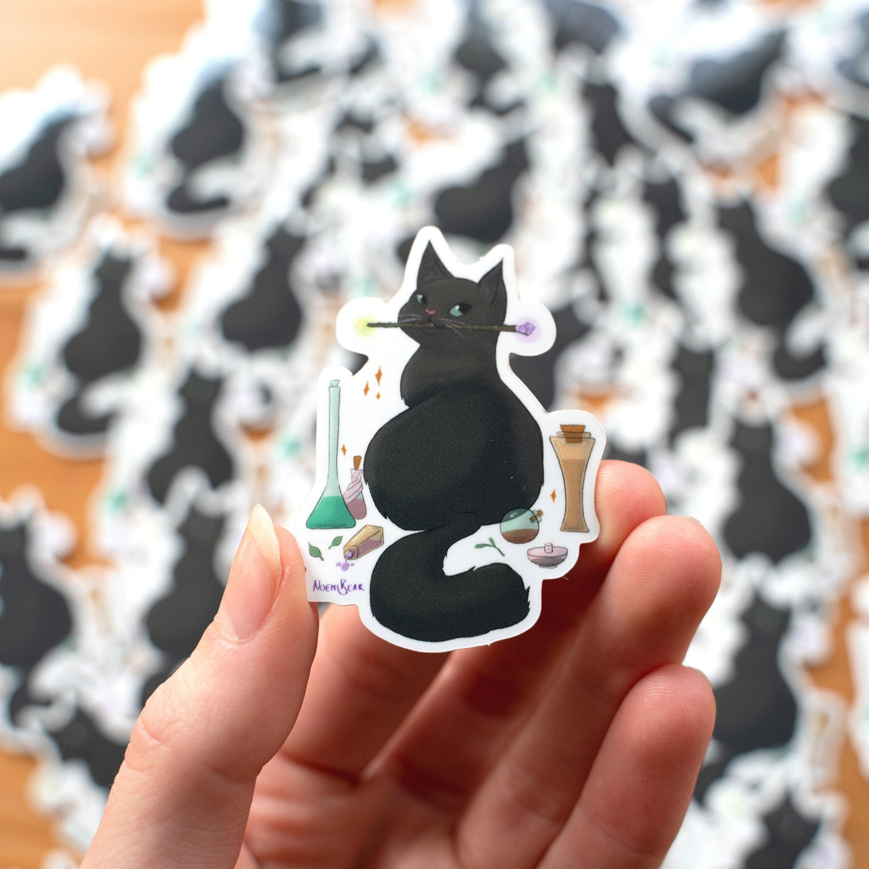 Cat Vinyl Sticker - Etsy