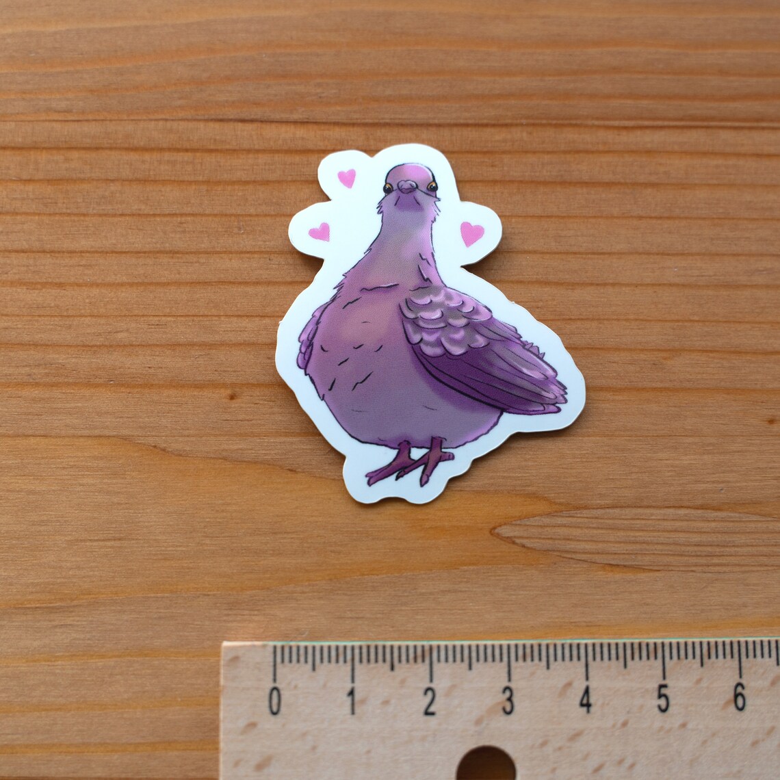 Cute Pink Pigeon Vinyl Sticker - Etsy