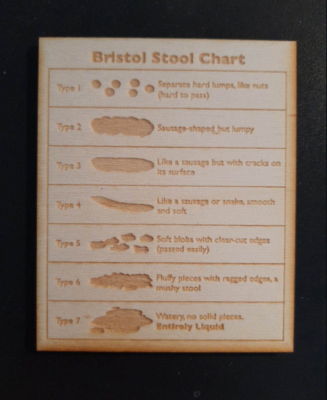 Bristol Stool Chart Fridge Magnet - Etsy UK