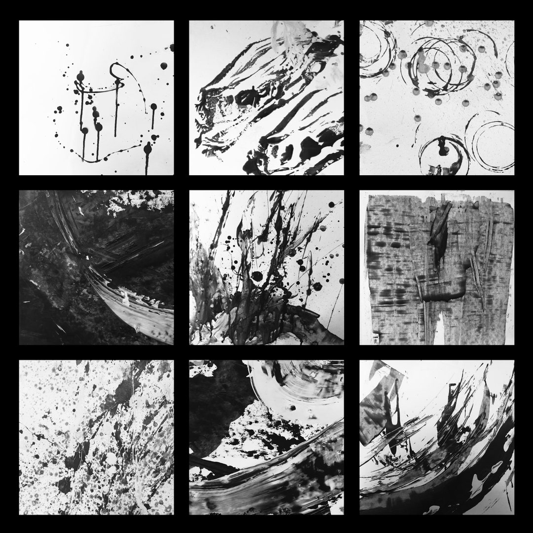 Study in Black and White - Abstract Painting in Black and White - Etsy