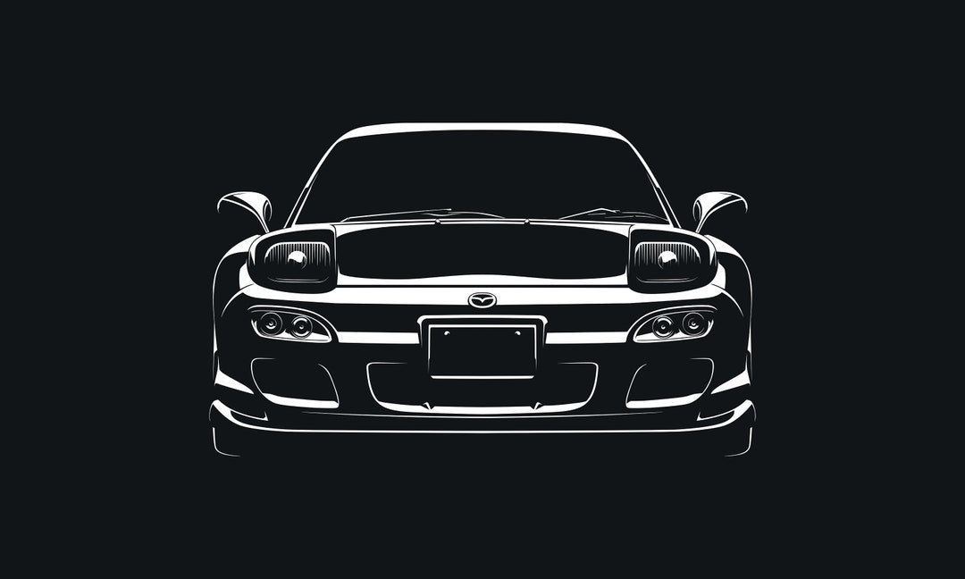 Mazda RX7 Svg Clipart Vector Clip Art Graphics Image Cut for - Etsy