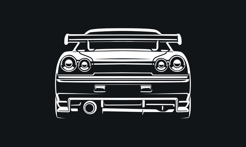 Nissan GTR R34 Svg Clipart Vector Clip Art Graphics Image Cut - Etsy Norway
