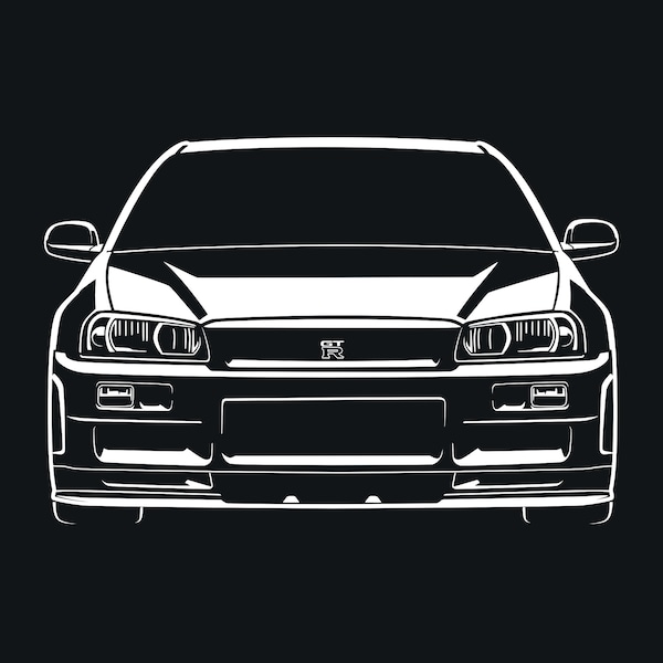 Nissan Gtr R34 Svg - Etsy Denmark