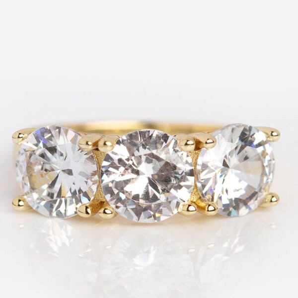 Triple Stone Ring - Etsy