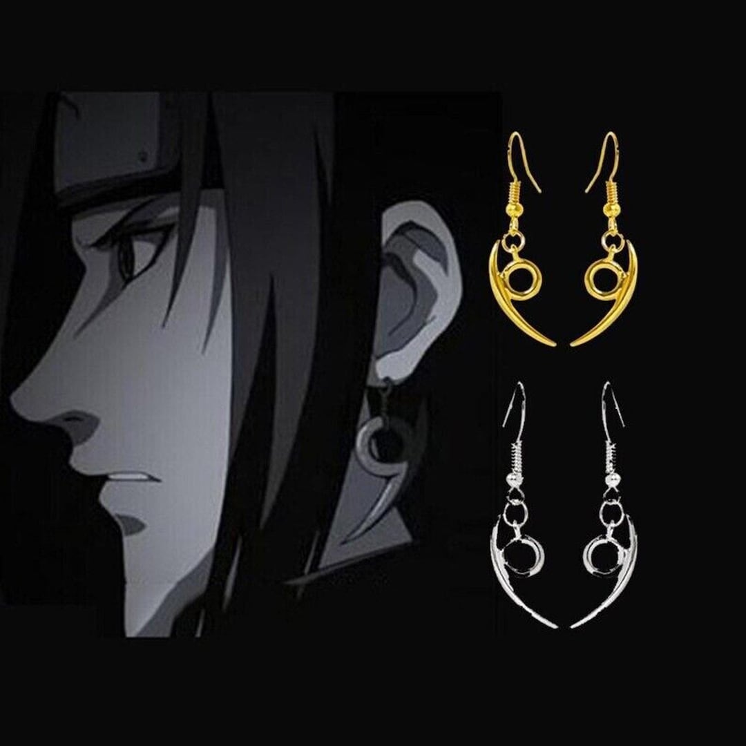 Naruto Sasuke Uchiha Orochimaru Silver Earrings Ninja Naruto Orochimaru ...