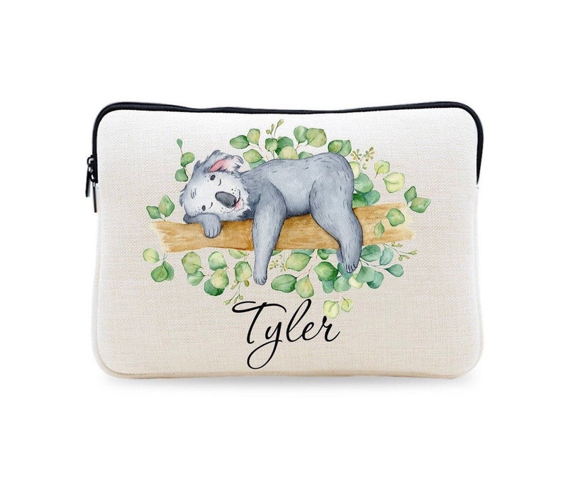 Personalized Koala Laptop Sleeve | Linen Computer Bag - Etsy Australia