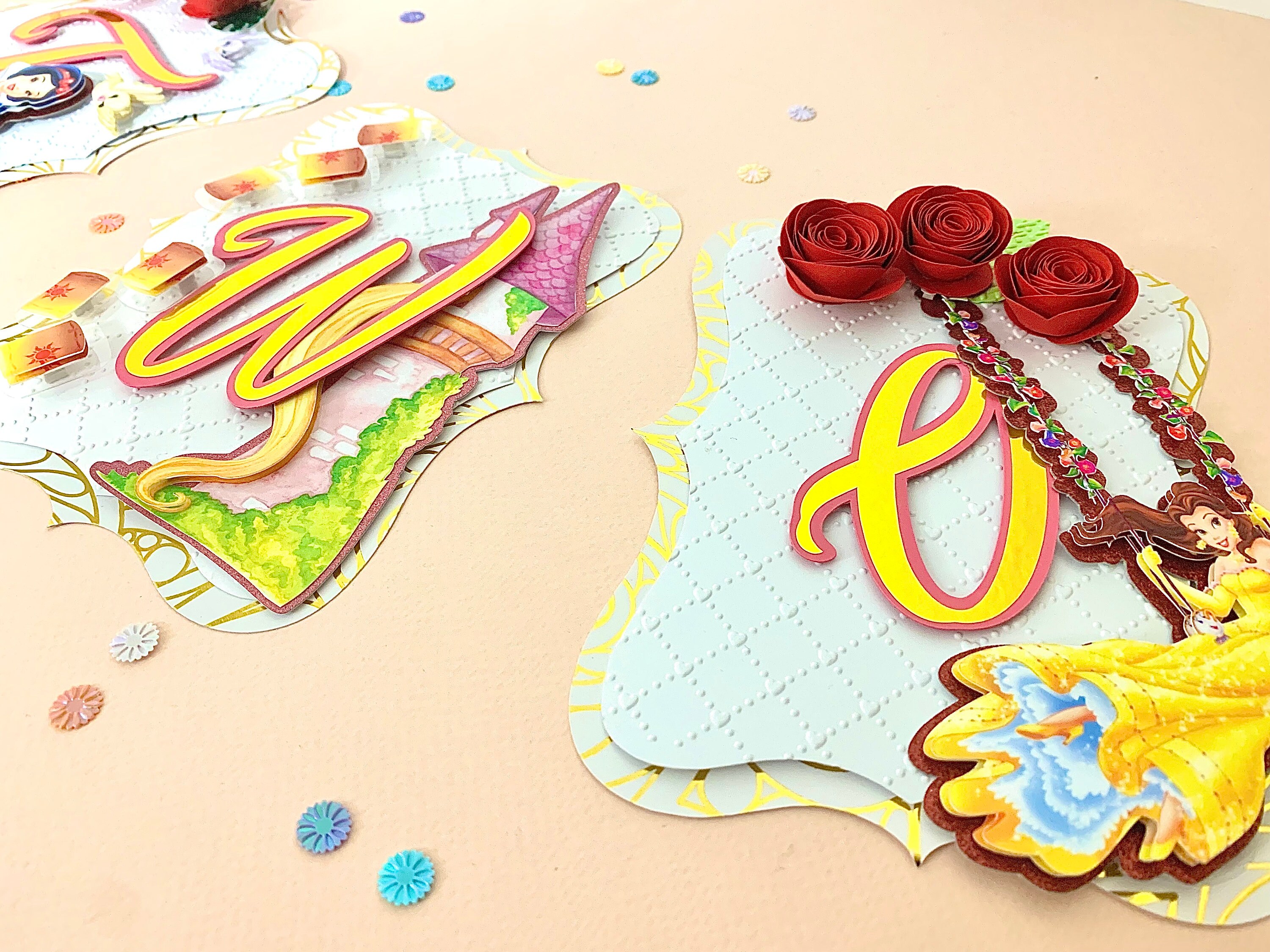 Princesses birthday Princesses banner Princesses birthday | Etsy