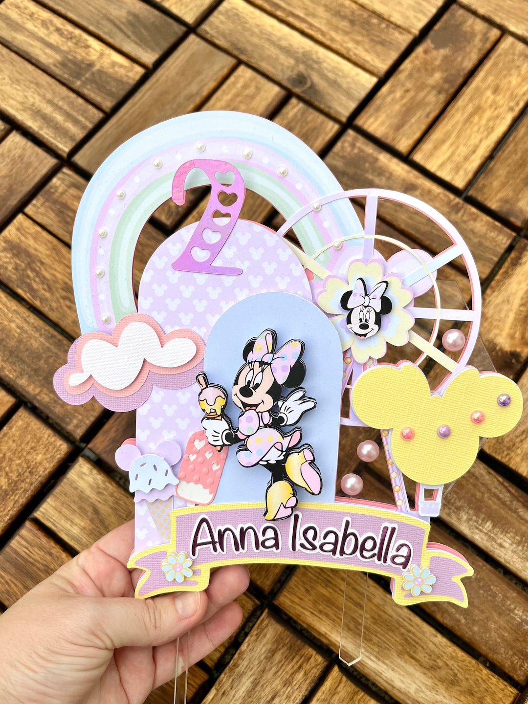 Minnie Mouse Cake Topper, Minnie Mouse Party Decorations, Minnie Mouse ...