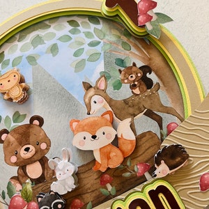 Forest Cake Topper, Forest Animals Cake Topper, Woodland Cake Topper ...