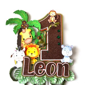 Jungle Animals Cake Topper Jungle Cake Topper Jungle Animals - Etsy