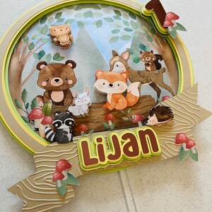 Forest Cake Topper, Forest Animals Cake Topper, Woodland Cake Topper ...