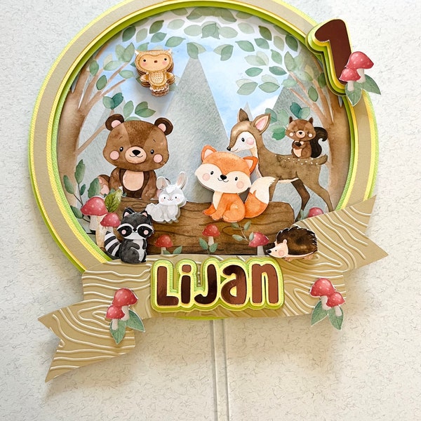 Woodland Cake Topper - Etsy UK
