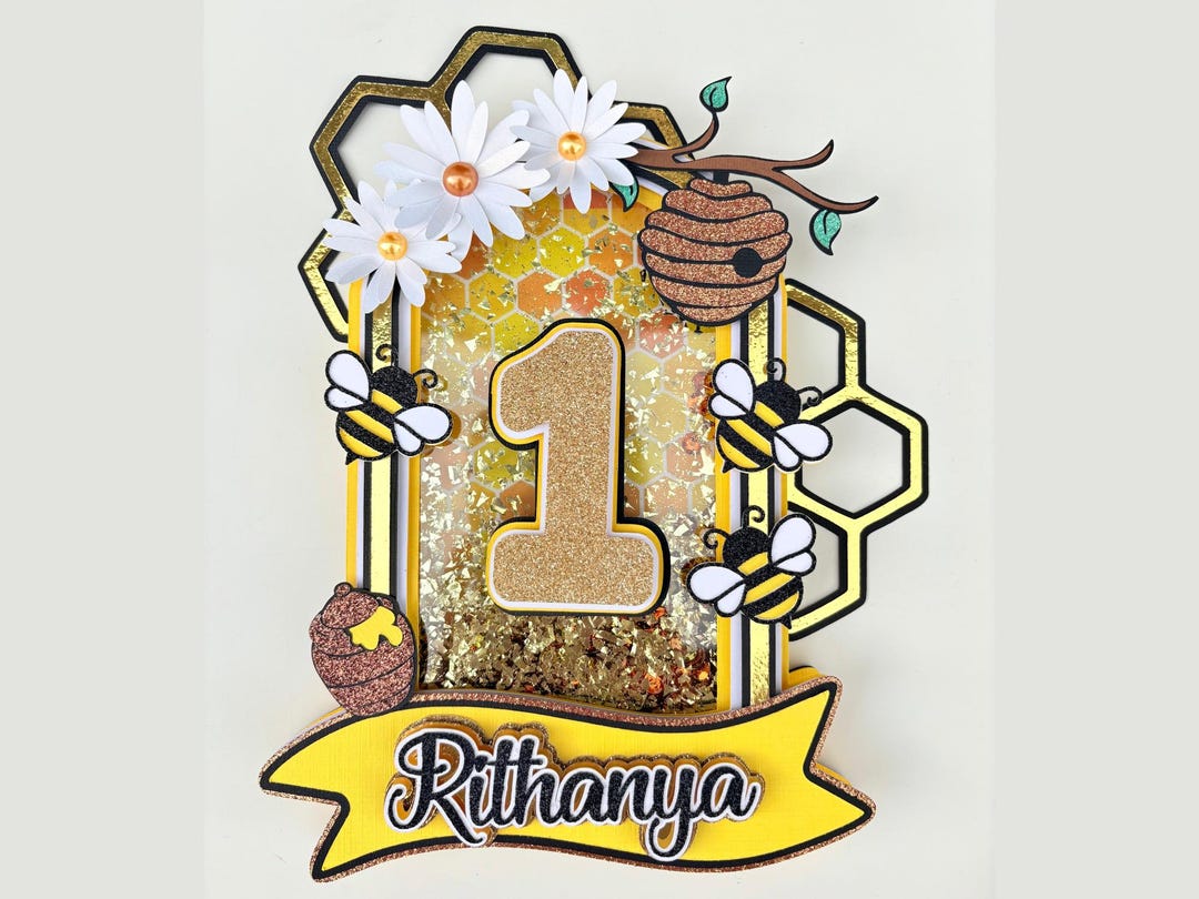 Handmade Honey Bee Cake Topper: Birthday Party Decoration - Etsy