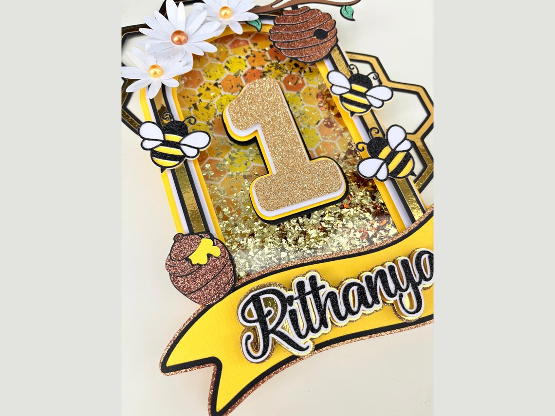Handmade Honey Bee Cake Topper: Birthday Party Decoration - Etsy